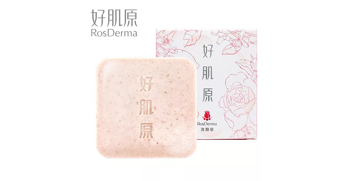 博客來-【RosDerma 好肌原】洛神花籽萃柔膚皂 100g/塊