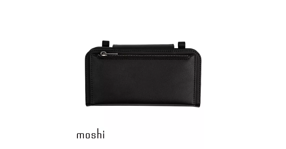 博客來-Moshi Crossbody Wallet磁吸式斜背三用手機包 (MagSafe) 午夜黑