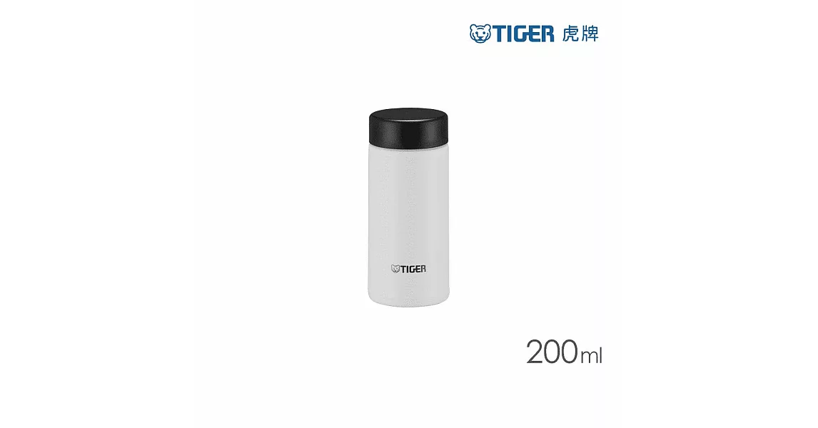 博客來-TIGER虎牌 夢重力超輕量旋蓋不鏽鋼保溫杯 200ml(MMP-W020) 雪花白