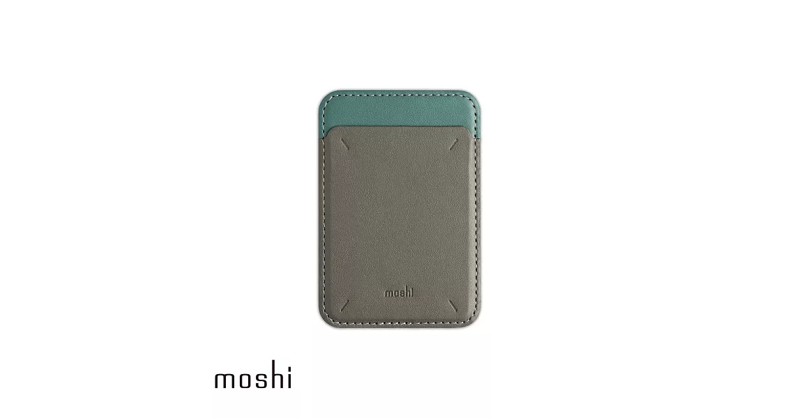 博客來-Moshi Magnetic Slim Wallet 磁吸卡套 (兼容MagSafe) 山艾綠