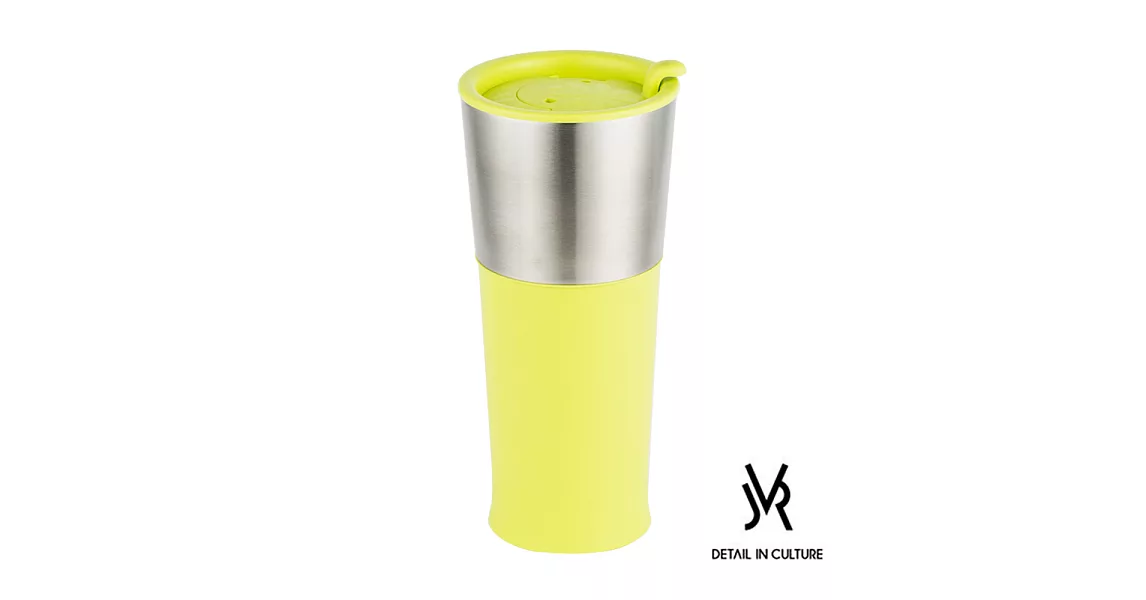 博客來-JVR 韓國原裝 BASIC不鏽鋼繽紛隨行杯450ml- 共3色萊姆綠