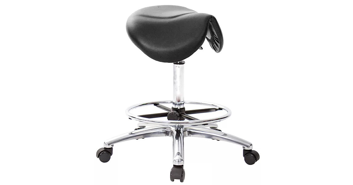 博客來-GXG 立體泡棉 小馬鞍 工作椅 (寬鋁腳+踏圈+防刮輪) TW-81T7 LU1XK 請備註規格