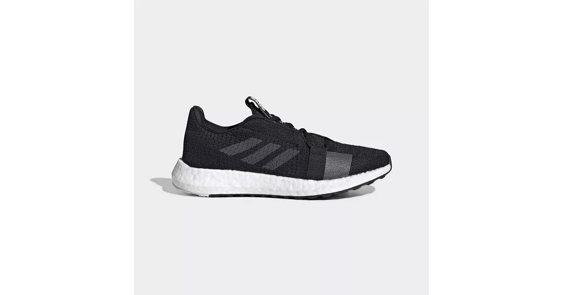 博客來-ADIDAS SENSEBOOST GO W [F33906] 女鞋 運動 慢跑 休閒 避震 透氣 健身 愛迪達 黑灰