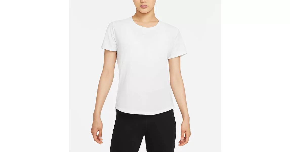 博客來-Nike Dri-FIT One Luxe [DD0619-100] 女 短袖上衣 運動 訓練 瑜珈 柔軟 反光 白