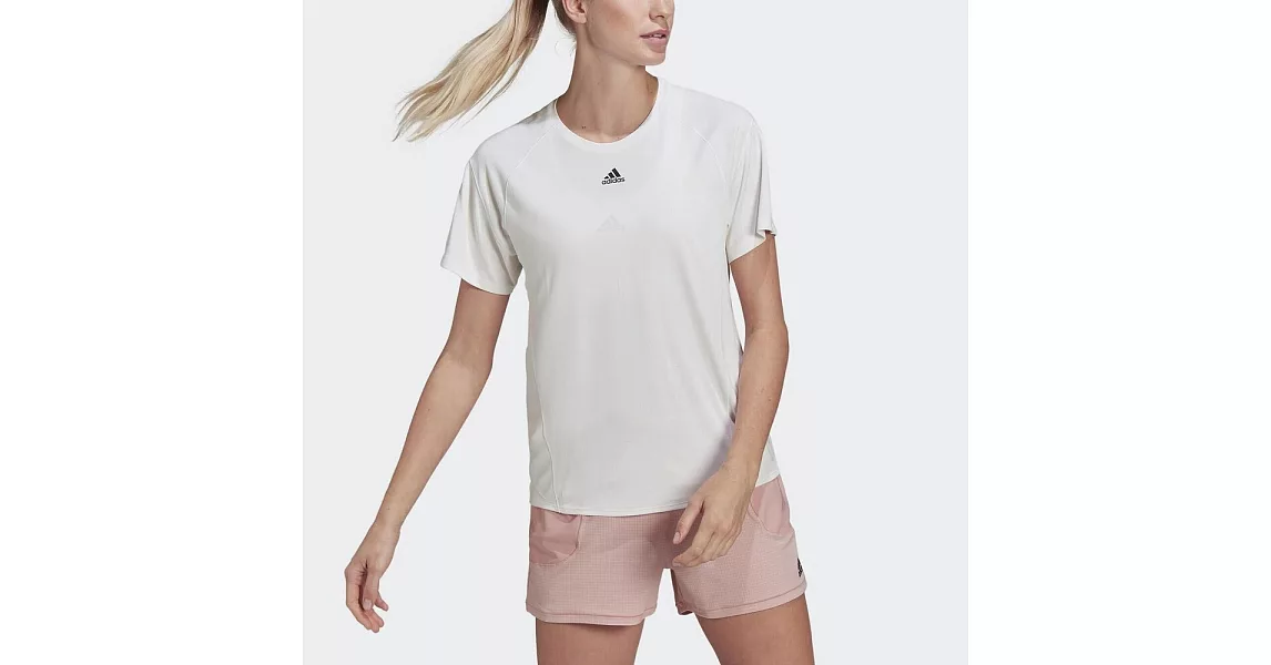 博客來-Adidas Wtr Heat.rdy T [HI3968] 女 短袖 上衣 運動 訓練 透氣 舒適 簡約 愛迪達 白