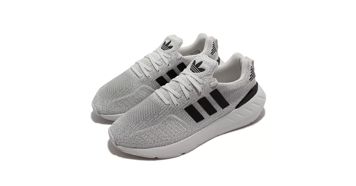 博客來-adidas 休閒鞋 Swift Run 22 W 灰 黑 針織鞋面 女鞋 愛迪達 運動鞋 GV7969