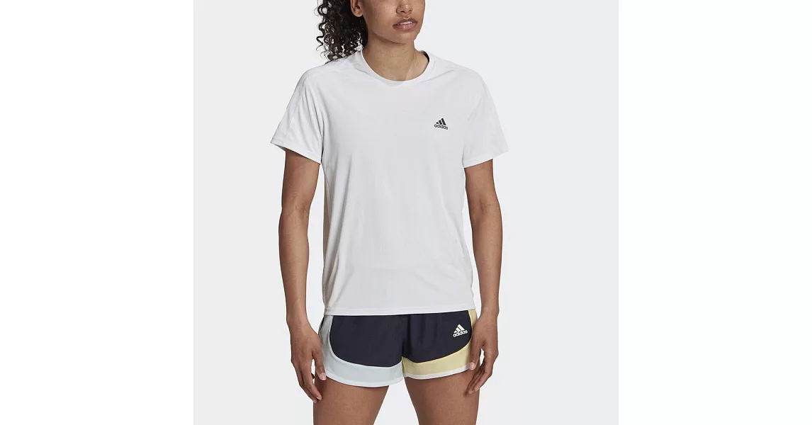 博客來-Adidas Run It Tee W [HL1454] 女 短袖 上衣 T恤 運動 跑步 吸濕 排汗 愛迪達 白
