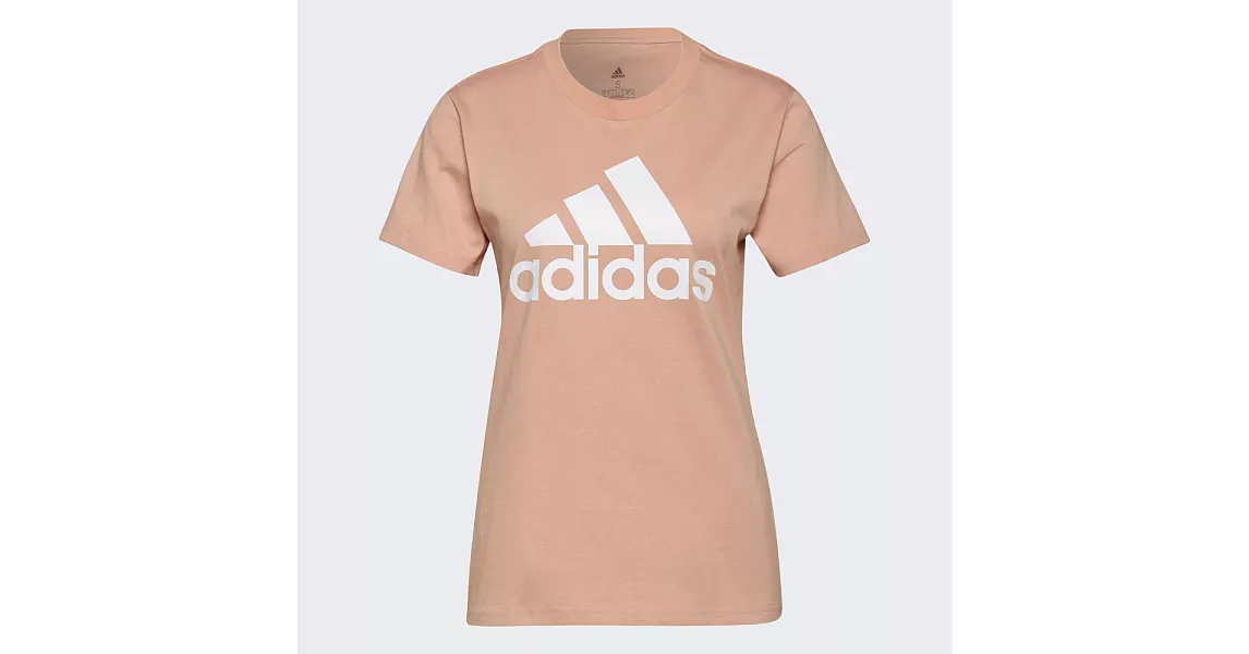 博客來-Adidas W Bl T [H07810] 女 短袖 上衣 T恤 運動 休閒 棉質 舒適 重磅 愛迪達 粉紅