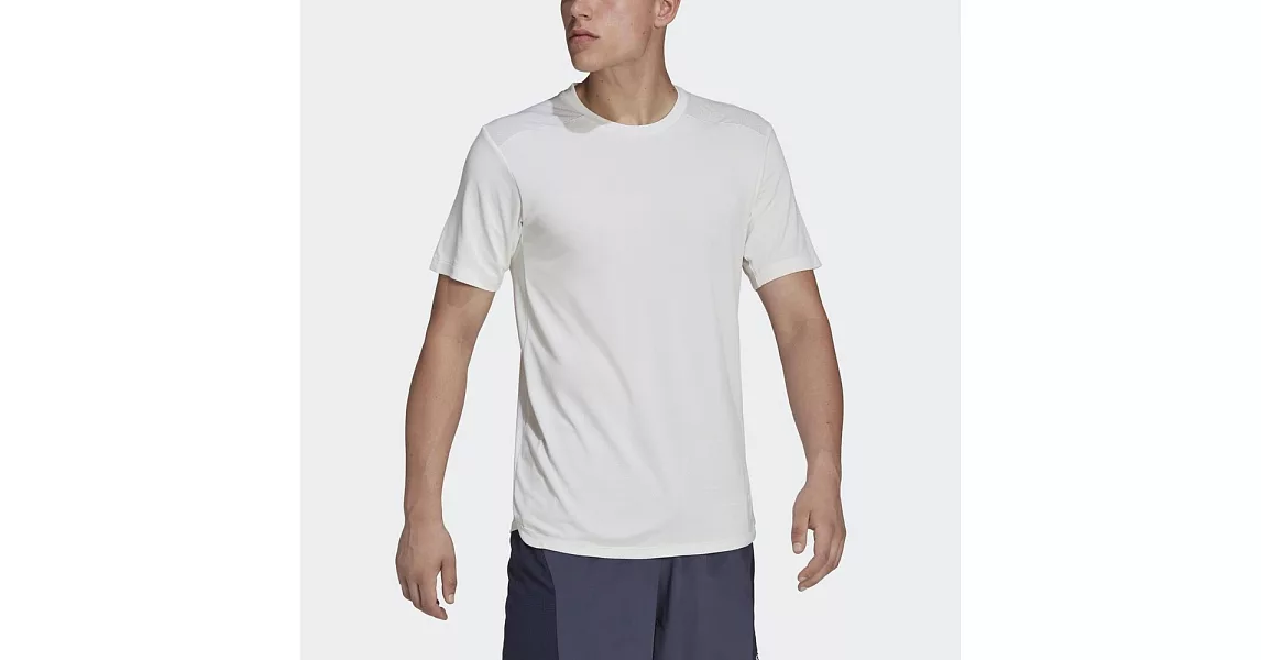 博客來-Adidas M D4t Hr Tee [HB6533] 男 短袖 上衣 T恤 運動 訓練 透氣 涼爽 愛迪達 白