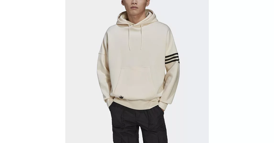 博客來-Adidas New C Hoodie [HM1870] 男 連帽上衣 帽T 運動 休閒 刷毛 寬鬆 舒適 國際版 米