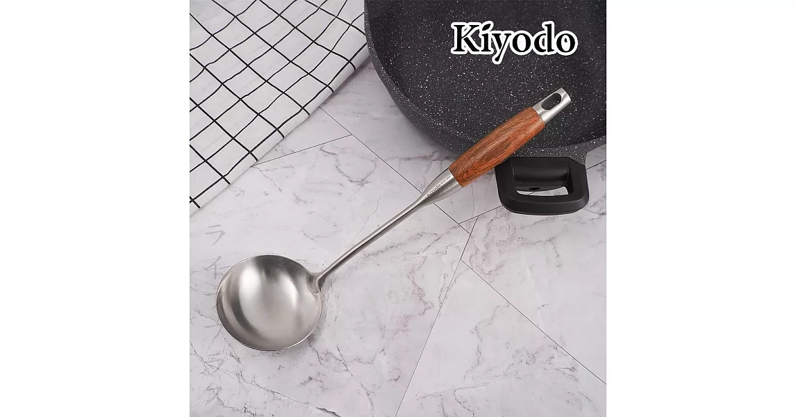 博客來-KIYODO絲登麗花梨木柄304不鏽鋼湯杓-2入組