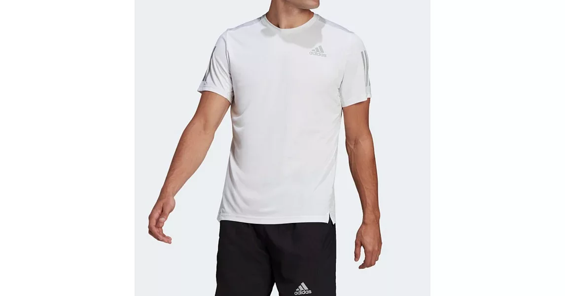 博客來-Adidas Own The Run Tee [HB7444] 男 T恤 運動 慢跑 休閒 吸濕 排汗 短袖 上衣 白