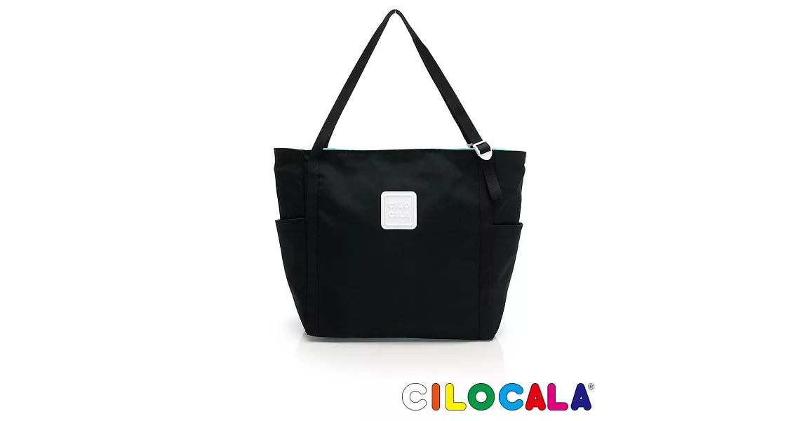 博客來-CILOCALA 亮彩尼龍防潑水CANTAN手提肩背包 黑