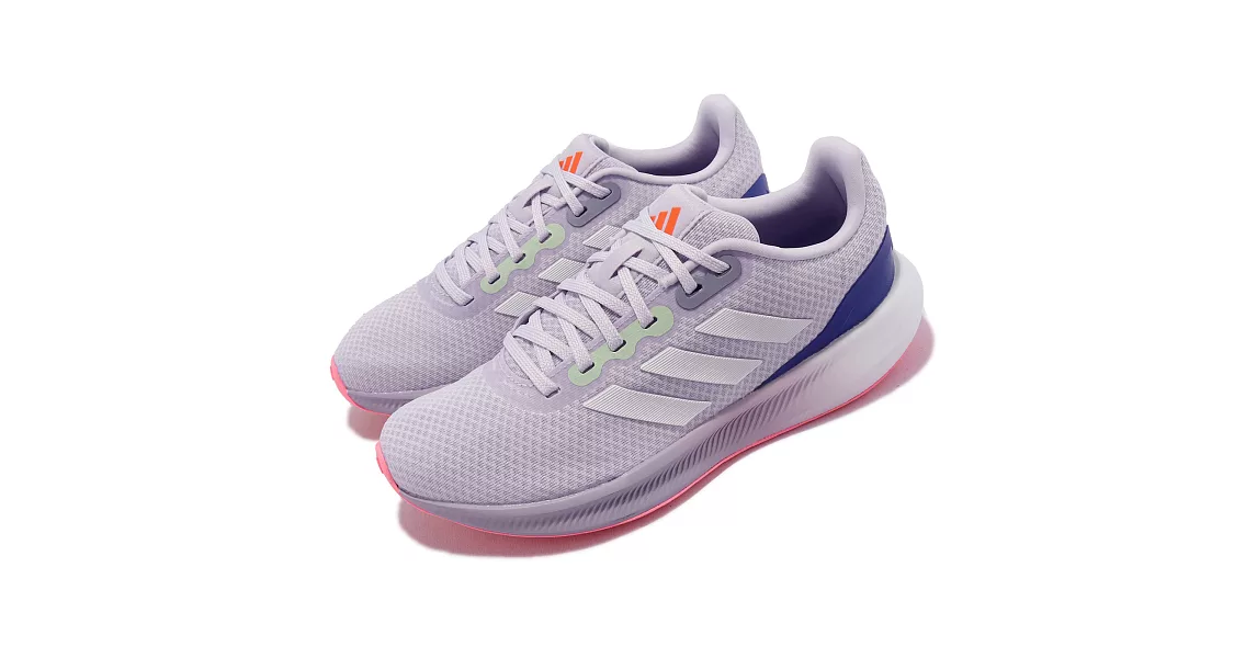 博客來-adidas 慢跑鞋 Runfalcon 3 W 女鞋 紫 藍 緩震 運動鞋 路跑 愛迪達 HQ1474