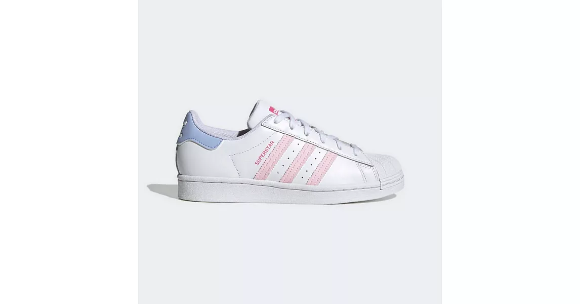 博客來-ADIDAS SUPERSTAR W 女休閒鞋-白粉-HQ1906 UK4 白色