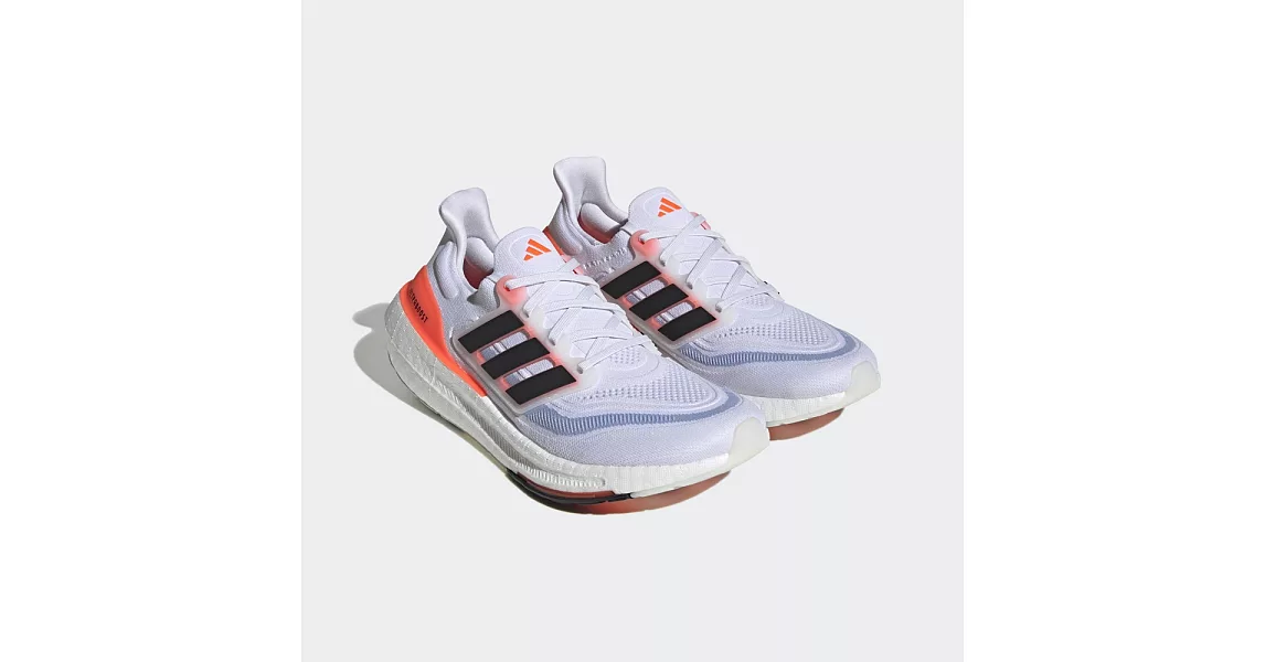 博客來-ADIDAS ULTRABOOST LIGHT 男慢跑鞋-白橘-HQ6351 UK10.5 藍色