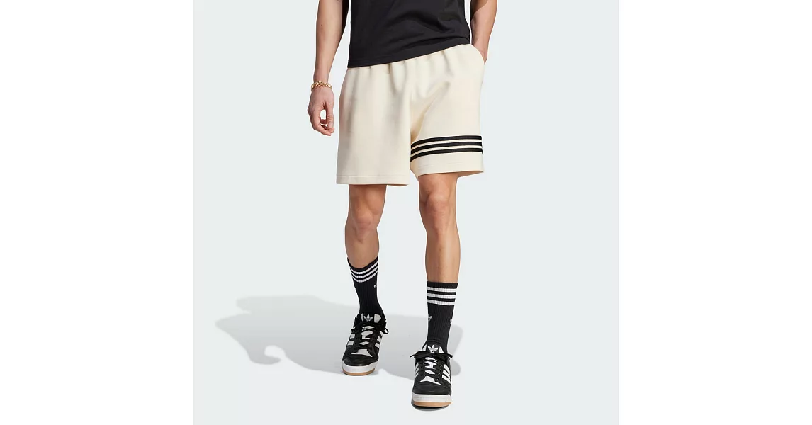 博客來-ADIDAS NEW C SHORTS 男休閒短褲-米白-IM2090 S 白色