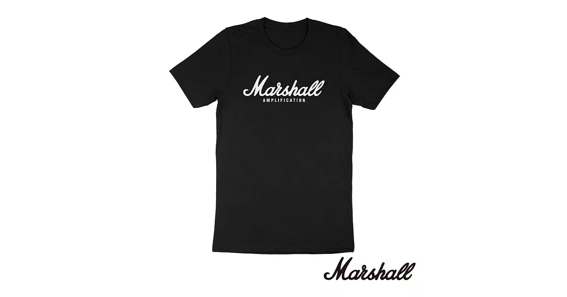 博客來-Marshall Script Logo 純棉T恤｜ S 黑