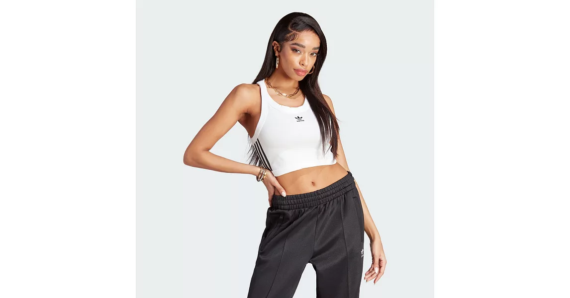 博客來-ADIDAS TOP 女短版背心-白-II0713 M 白色