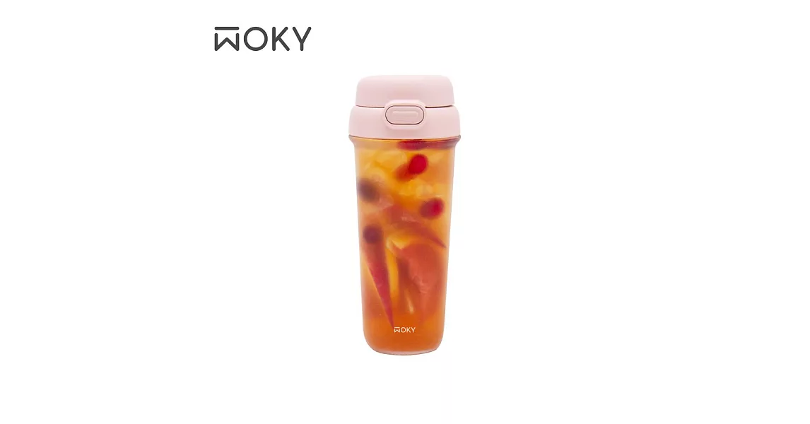 博客來-【WOKY 沃廚】All-P TRITAN隨身雙飲杯500ml 靄緋粉