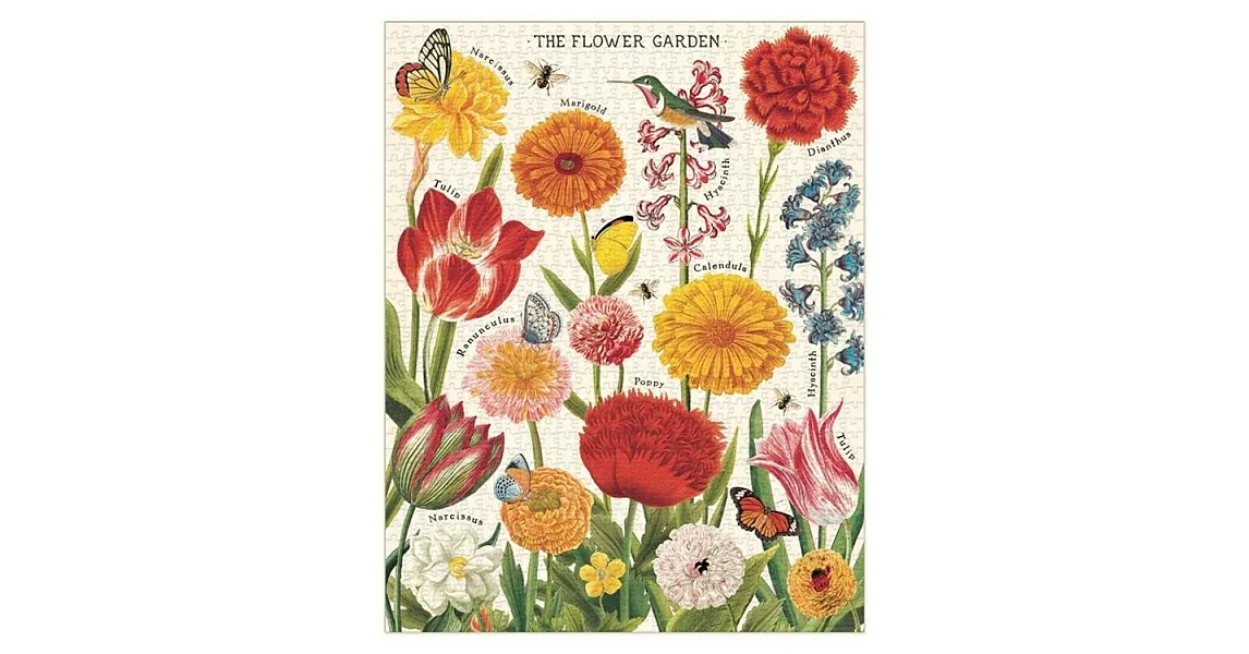 博客來-美國 Cavallini & Co. 1000片拼圖 花園