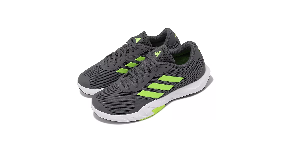 博客來-adidas 訓練鞋 Amplimove Trainer M 男鞋 深灰 綠 輕量 緩震 多功能 健身 愛迪達 IF0955