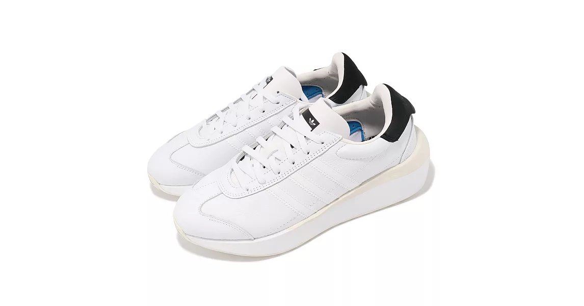 博客來-adidas 休閒鞋 Country XLG 男鞋 女鞋 白 黑 麂皮 緩衝 厚底 情侶鞋 愛迪達 ID4707