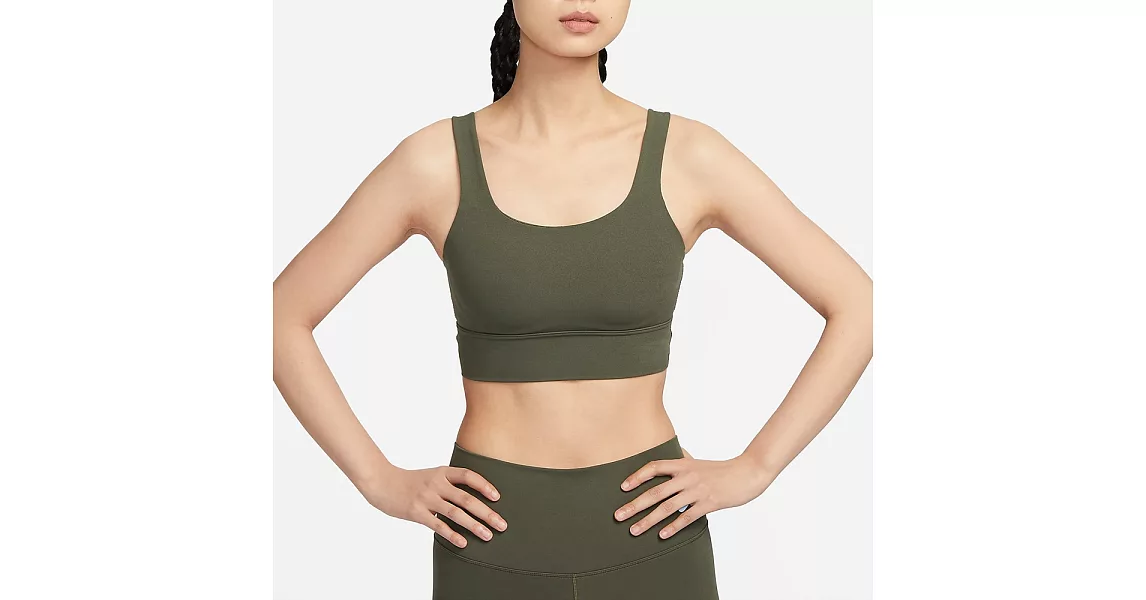 博客來-NIKE AS W NK ALATE ELLIPSE LL BRA 女運動內衣-綠-DO6620325 XL 綠色