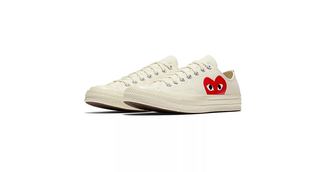 博客來-CDG x Converse 1970 白 基本款 150207C 28.5cm 白底紅心