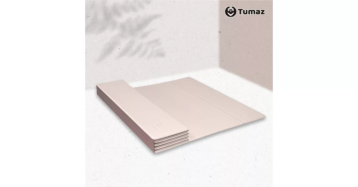 博客來-【Tumaz月熊健身】6mm TPE雙色12折折疊瑜珈墊 大地棕