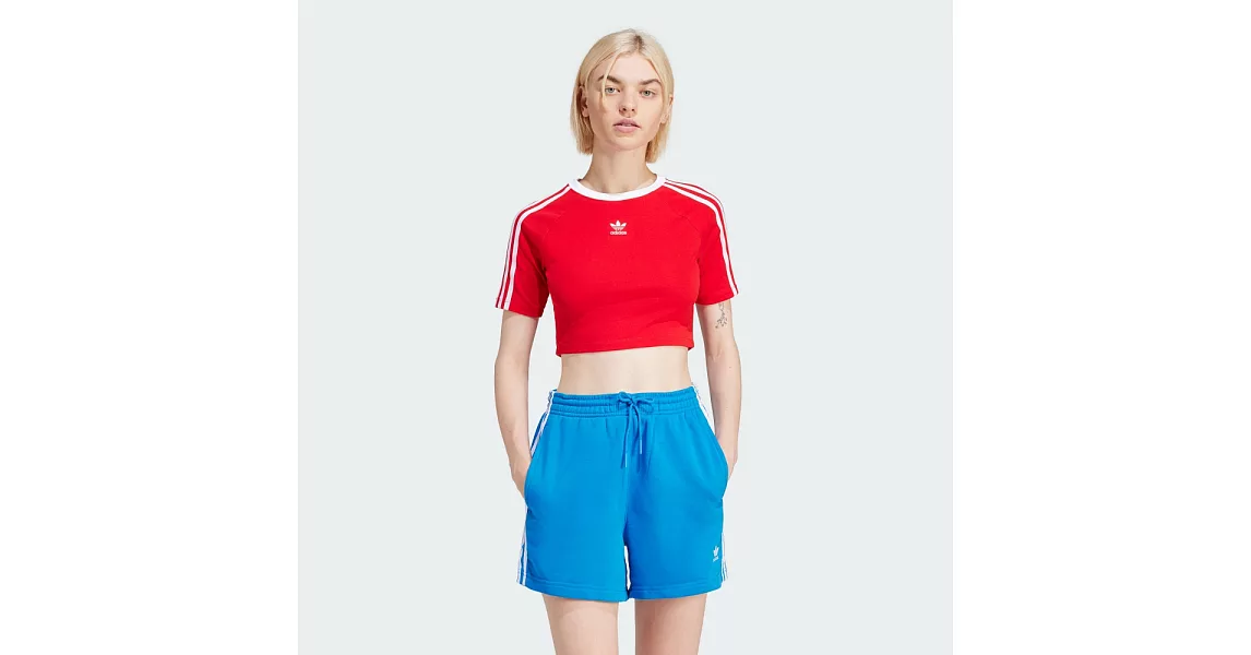 博客來-ADIDAS 3 S BABY TEE 短版 女短袖上衣-紅-IP0665 XS 紅色