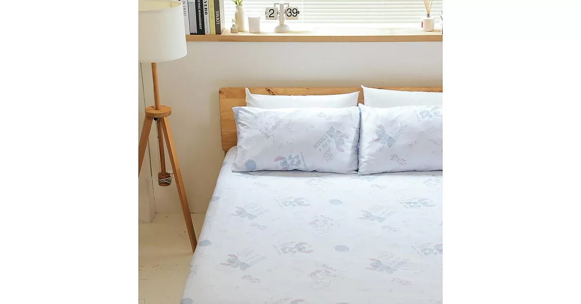 博客來-史迪奇Aloha100%天絲雙人加大床包枕套組