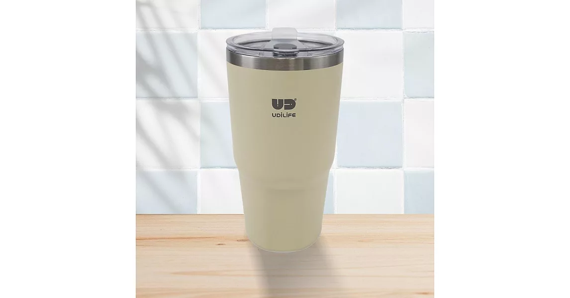 博客來-樂司/夠飲304不鏽鋼珍奶杯-850ml-1入 奶昔黃