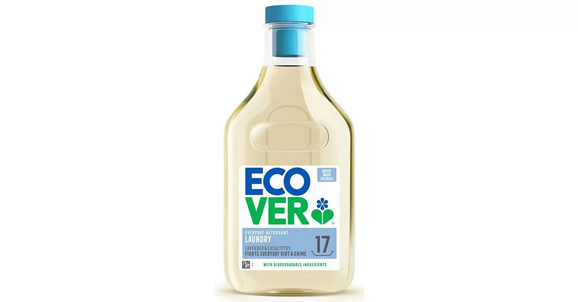 博客來-ECOVER宜珂 Non Bio親膚低敏濃縮洗衣精-薰衣草&尤加利1500ml