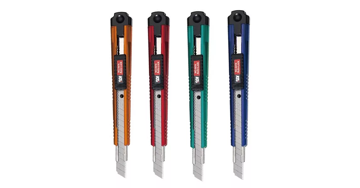 博客來-【SDI 手牌】自動鎖定 透明 小美工刀 顏色隨機 /支 0416D-T