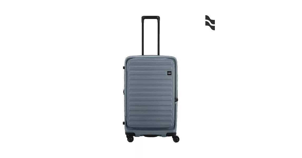 博客來-【LOJEL】升級版 CUBO 28吋 前開式擴充 防盜防爆 雙齒拉鍊 岩石藍