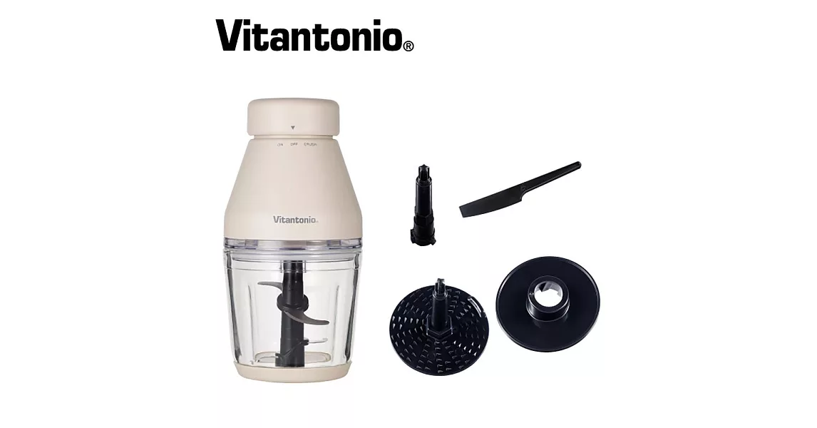 博客來-【Vitantonio】多功能食物調理機 VCR-30B-I(奶油白)