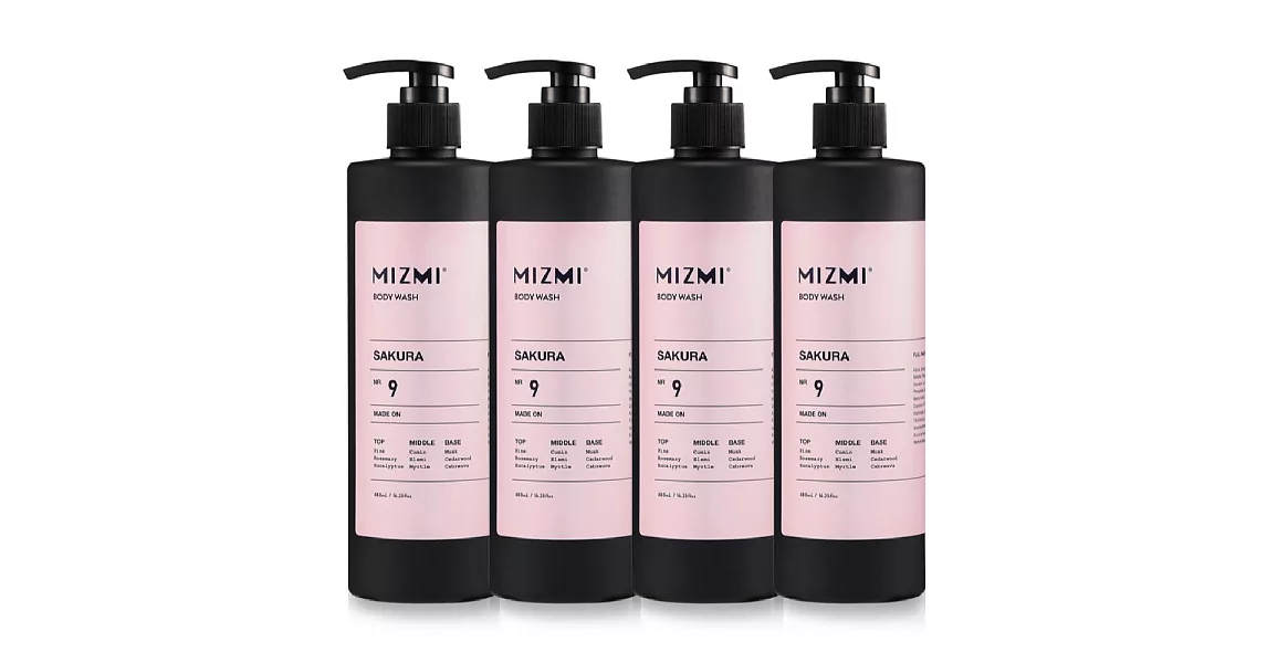 博客來-【MIZMI】白雪櫻沐浴精480ml*4入