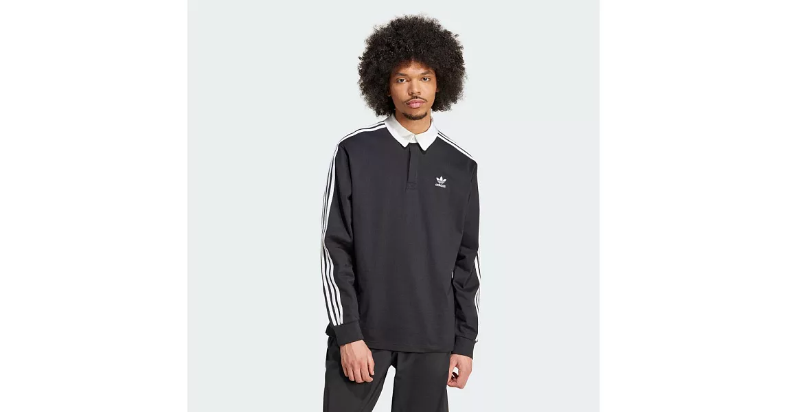 博客來-ADIDAS Rugby polo 男 長袖POLO衫 IZ4806 2XL 黑色